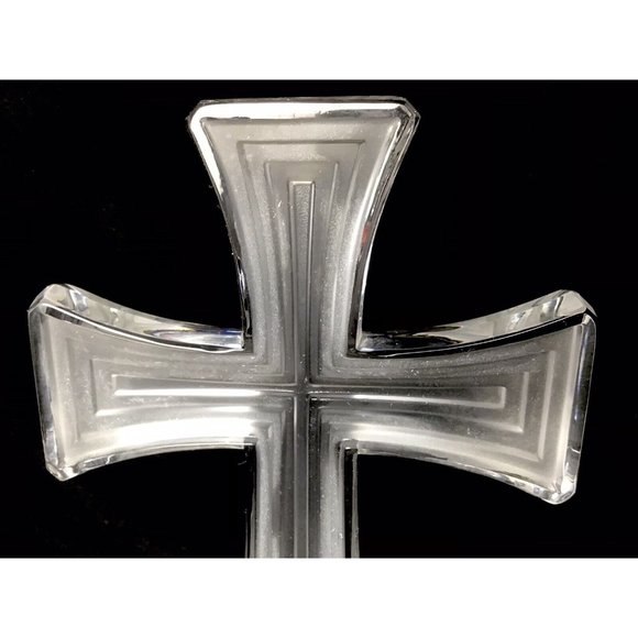 Accents | Vintage Lead Crystal Cross Crucifix Deplomb Confirmation ...